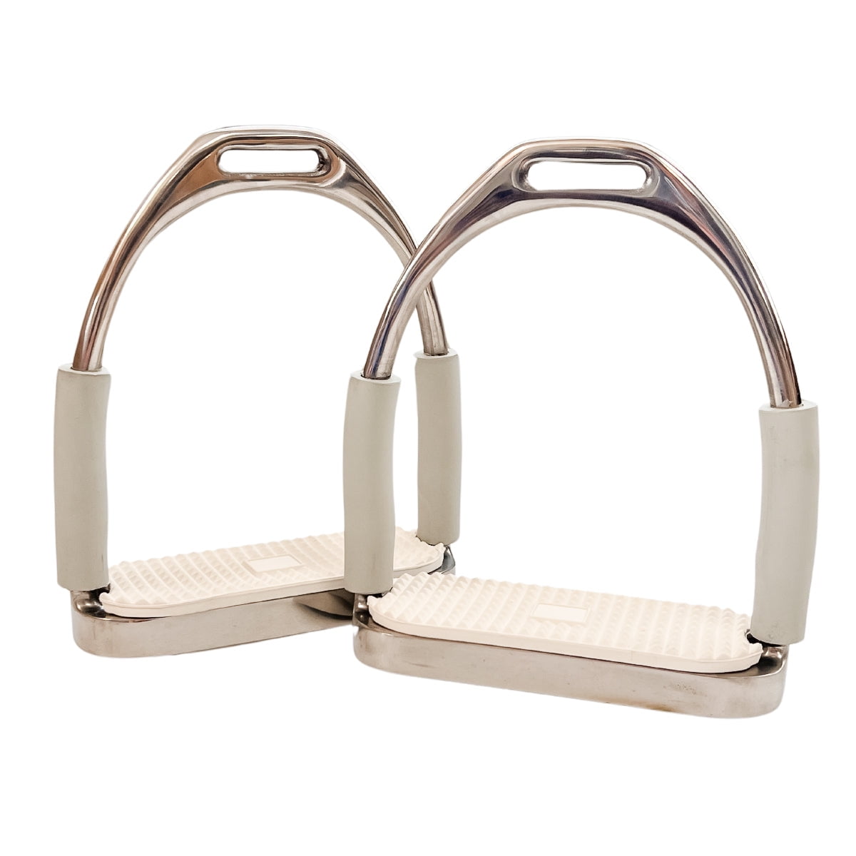 AJ Tack Jointed Flex Stirrup Irons - White 4 1/2" - Walmart.com