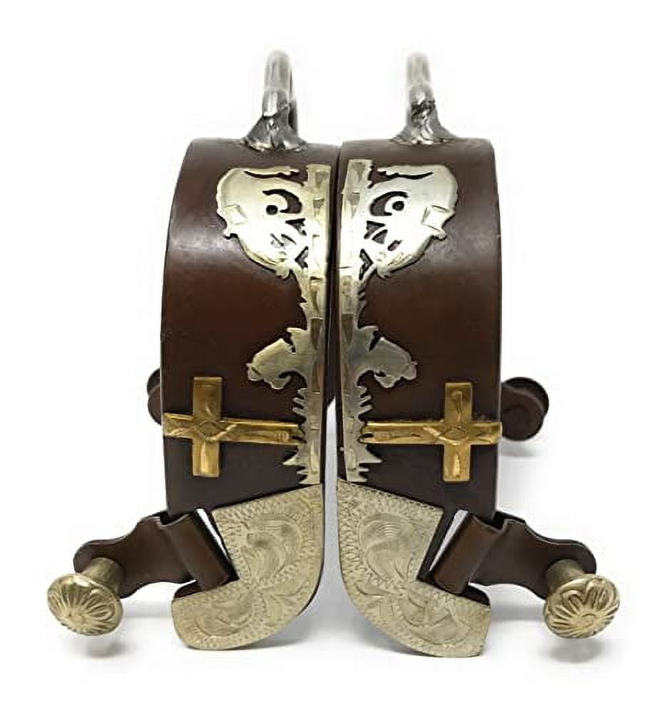 Tack Ladies Antique Brown Praying Cowboy Bumper Spurs - Walmart.com
