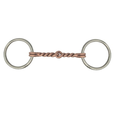 Coronet 245433 6.5 in. Malleable Iron Loose Ring Double Twisted Wire Snaffle Bit - Walmart.com