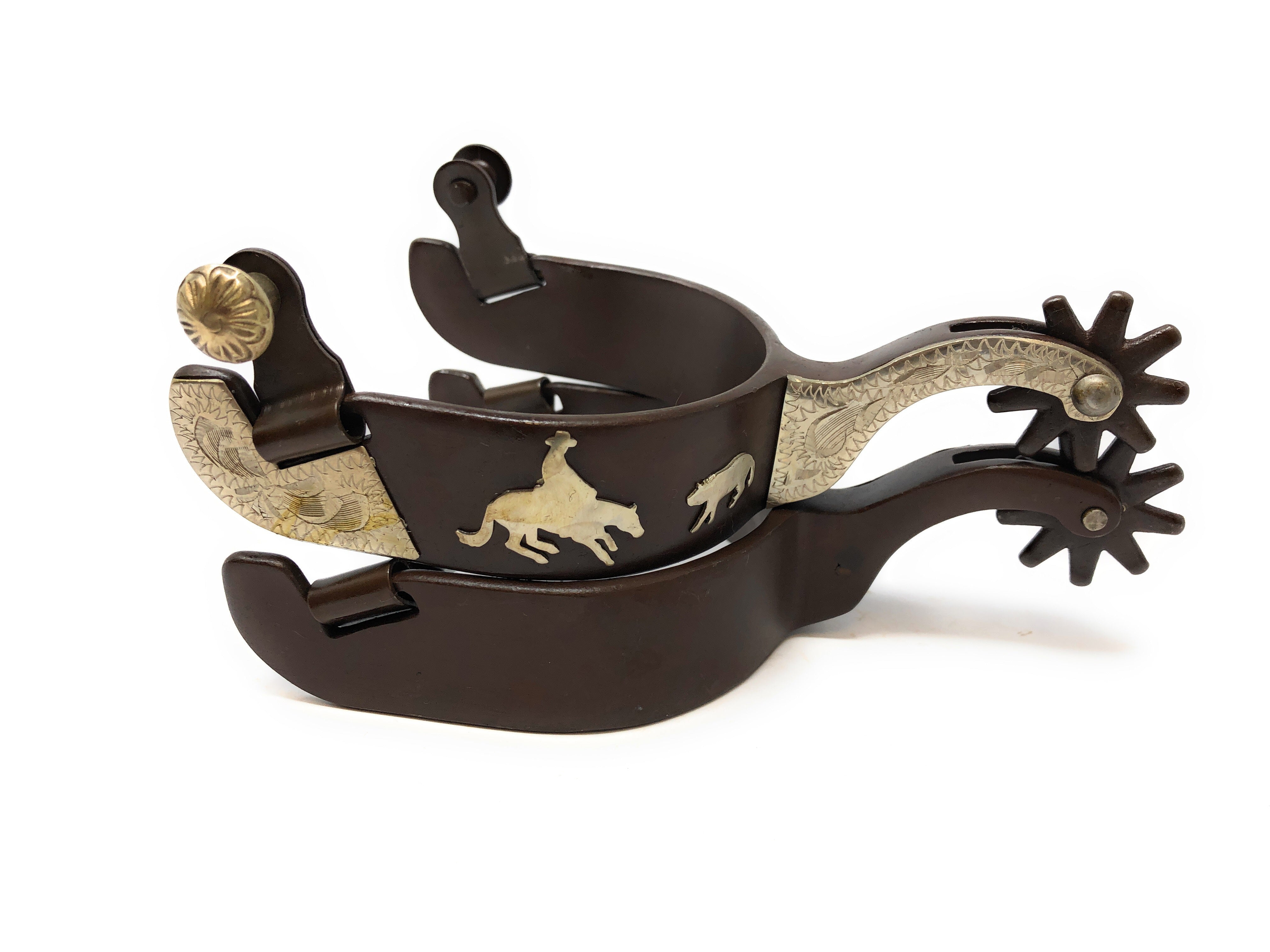 AJ Tack Men's Antique Brown Cutting Horse Spurs - Walmart.com