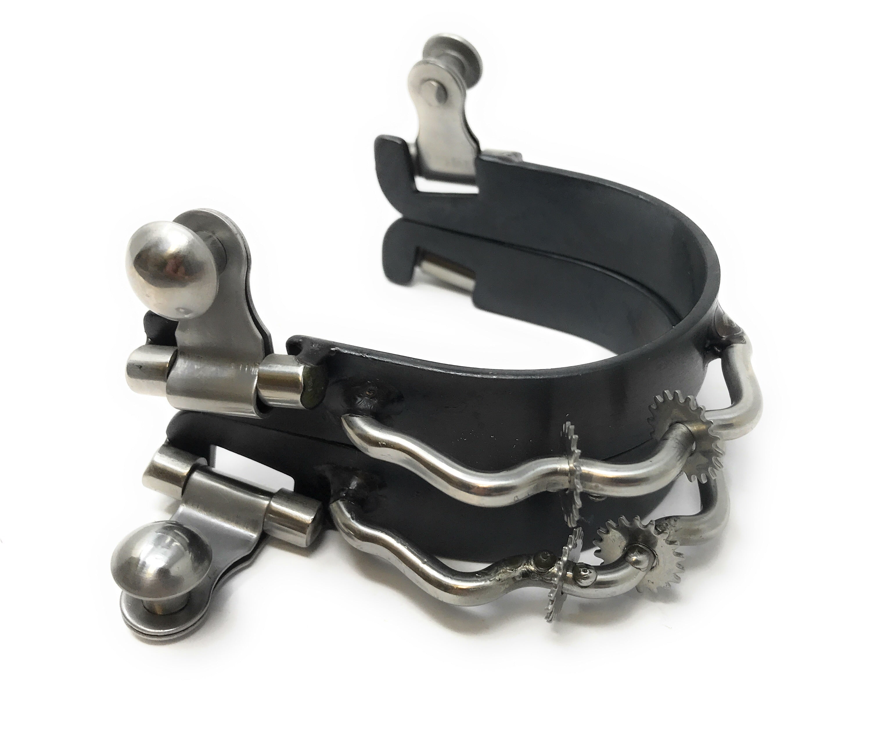 AJ Tack Men's Black Bumper Spurs with Rowels - Walmart.com