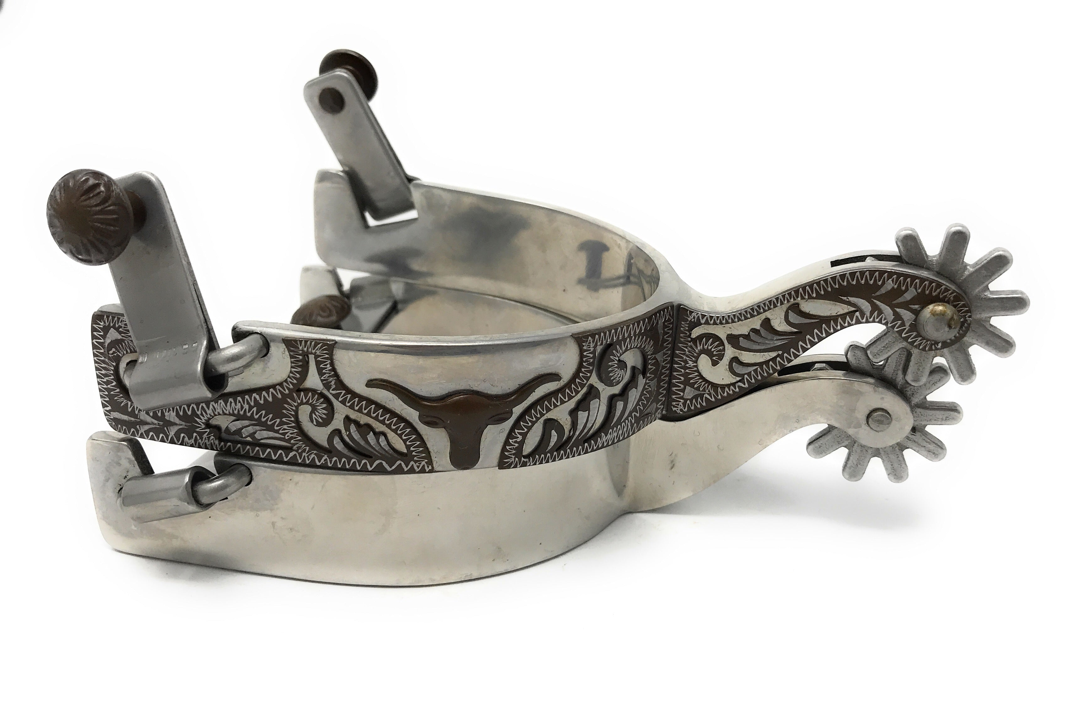 AJ Tack Men's Longhorn Floral Show Spurs - Walmart.com