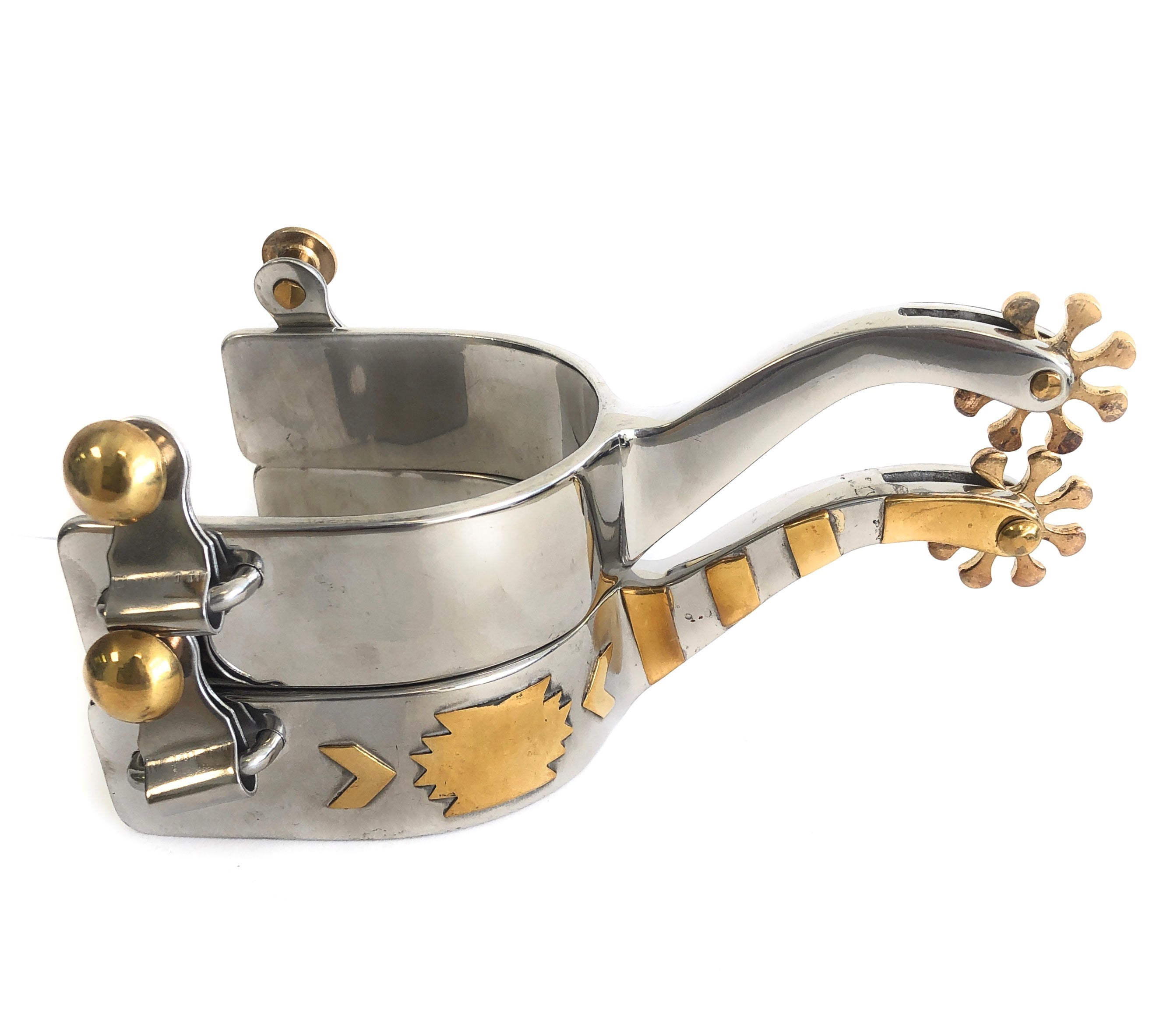 AJ Tack Men's Stainless Steel Offset Southwest Spurs - Walmart.com