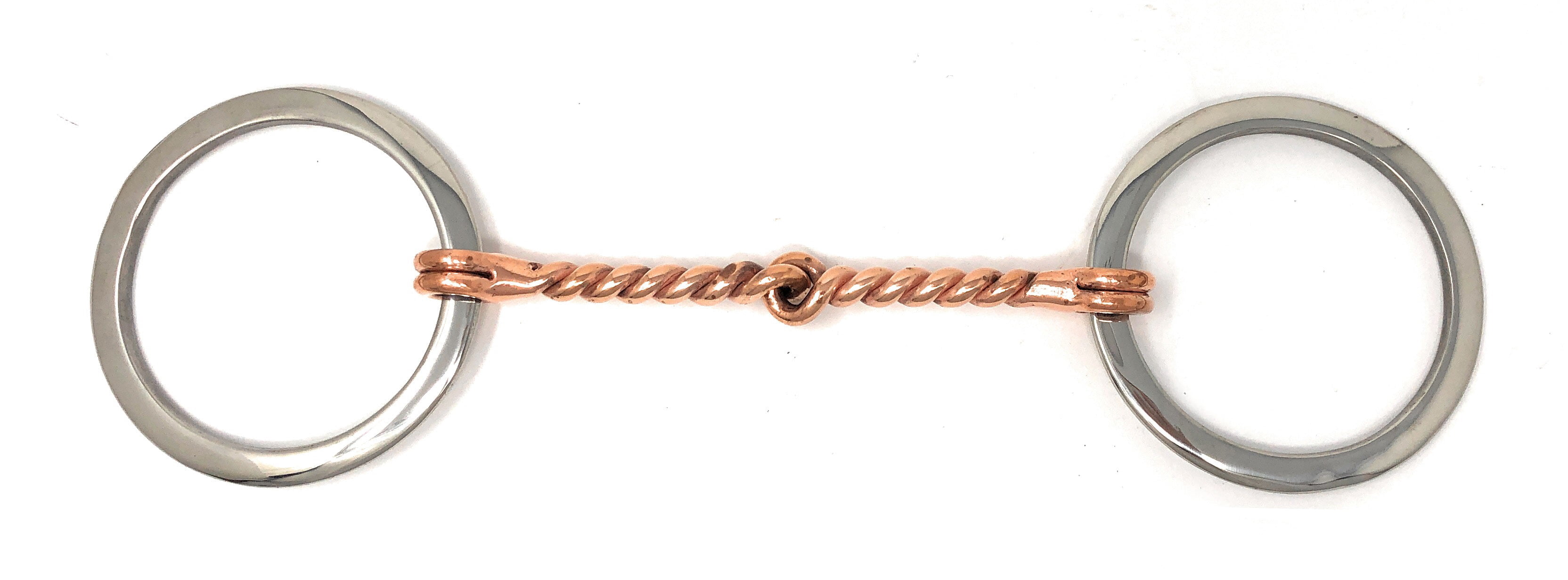 AJ Tack O-Ring Twisted Copper Snaffle Bit - Walmart.com