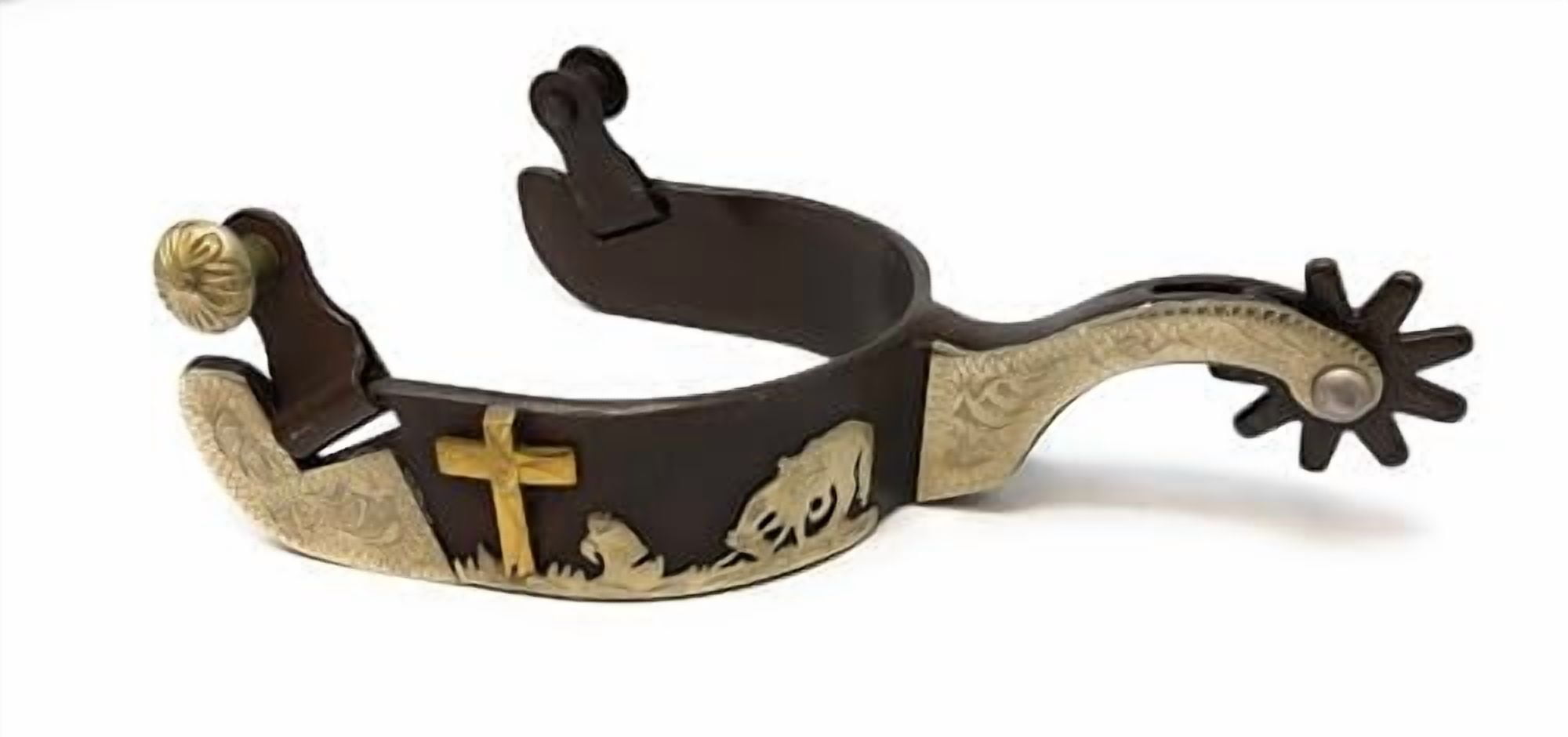 AJ Tack Praying Cowboy Antique Brown Spur Package - Walmart.com