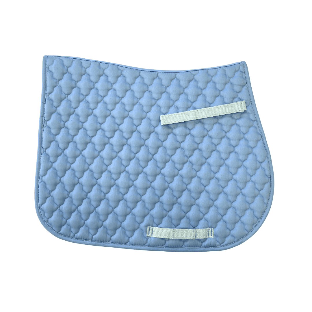 AJ Tack Quilted All-Purpose English Saddle Pad - Light Blue - Walmart.com