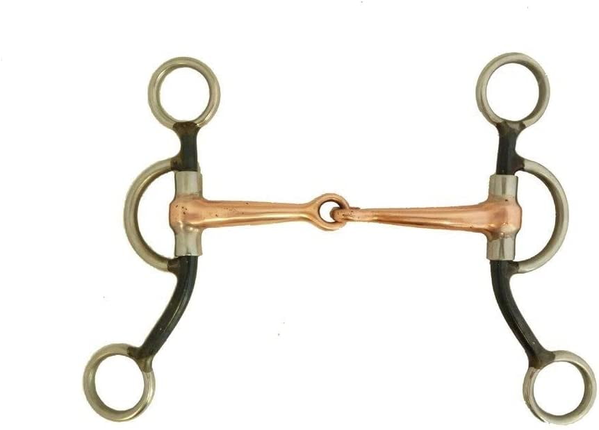 AJ Tack Short Shank Copper Mouth Smooth Snaffle Bit - Walmart.com
