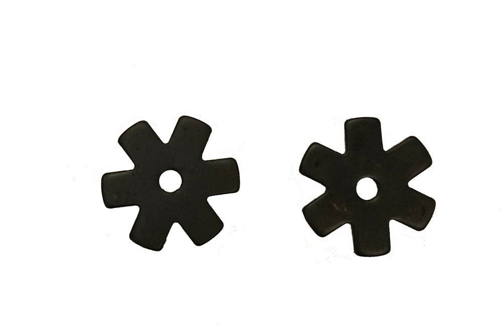 AJ Tack Spur Rowels Black 1 1/4" x 6 pt Blunt - Walmart.com