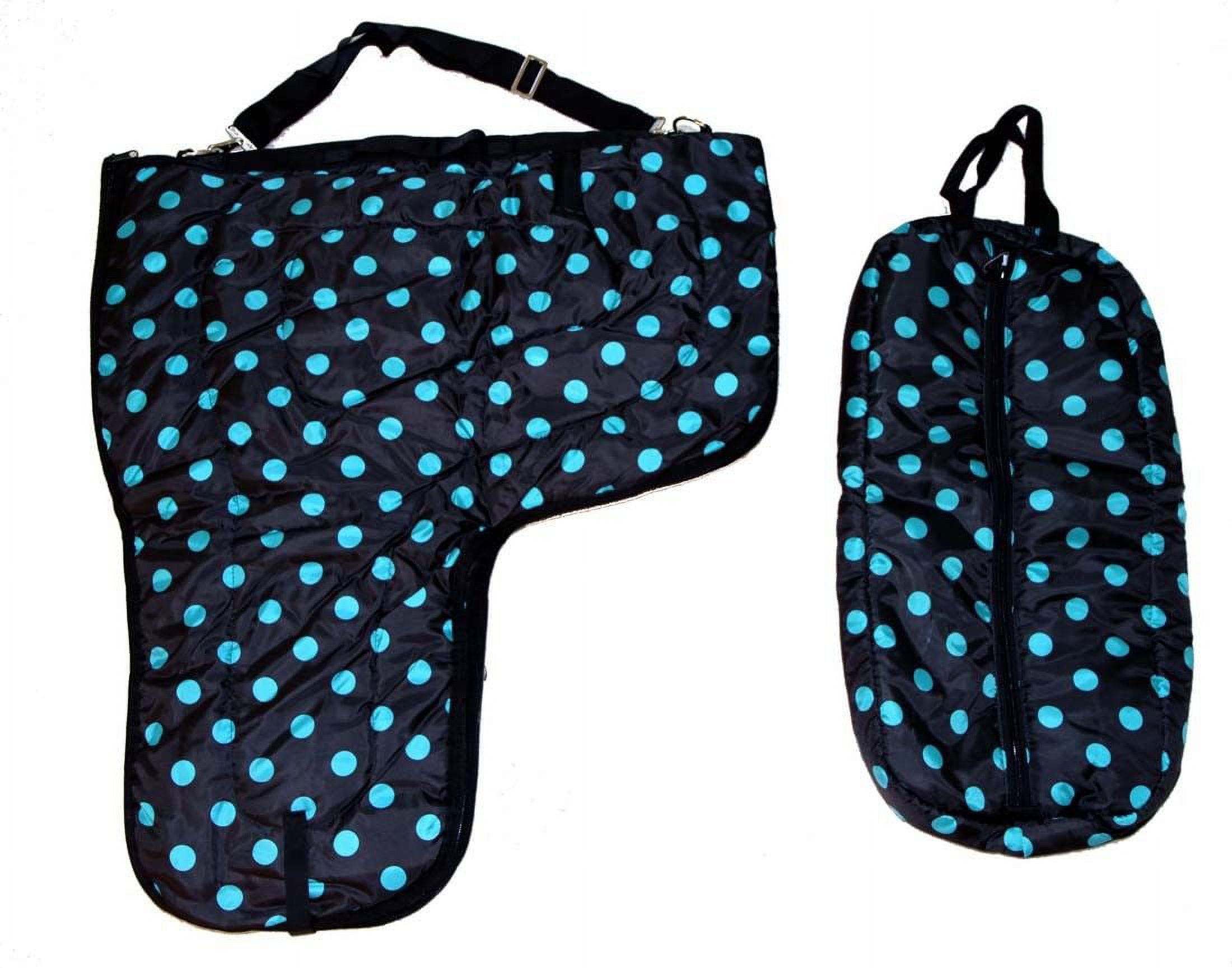 AJ Tack Western Padded Saddle and Bridle Carrier Set Turquoise ...