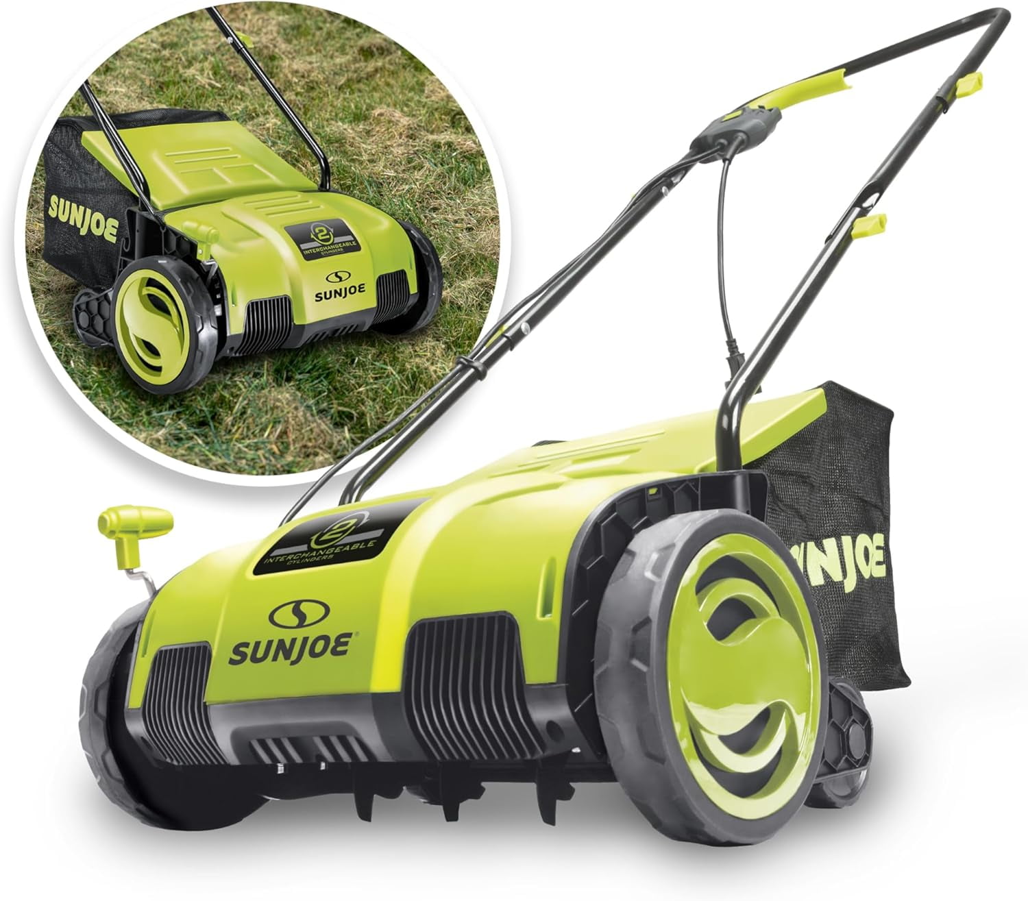 AJ798E 12-Amp 13-Inch Electric Dethatcher and Scarifier with Removeable ...