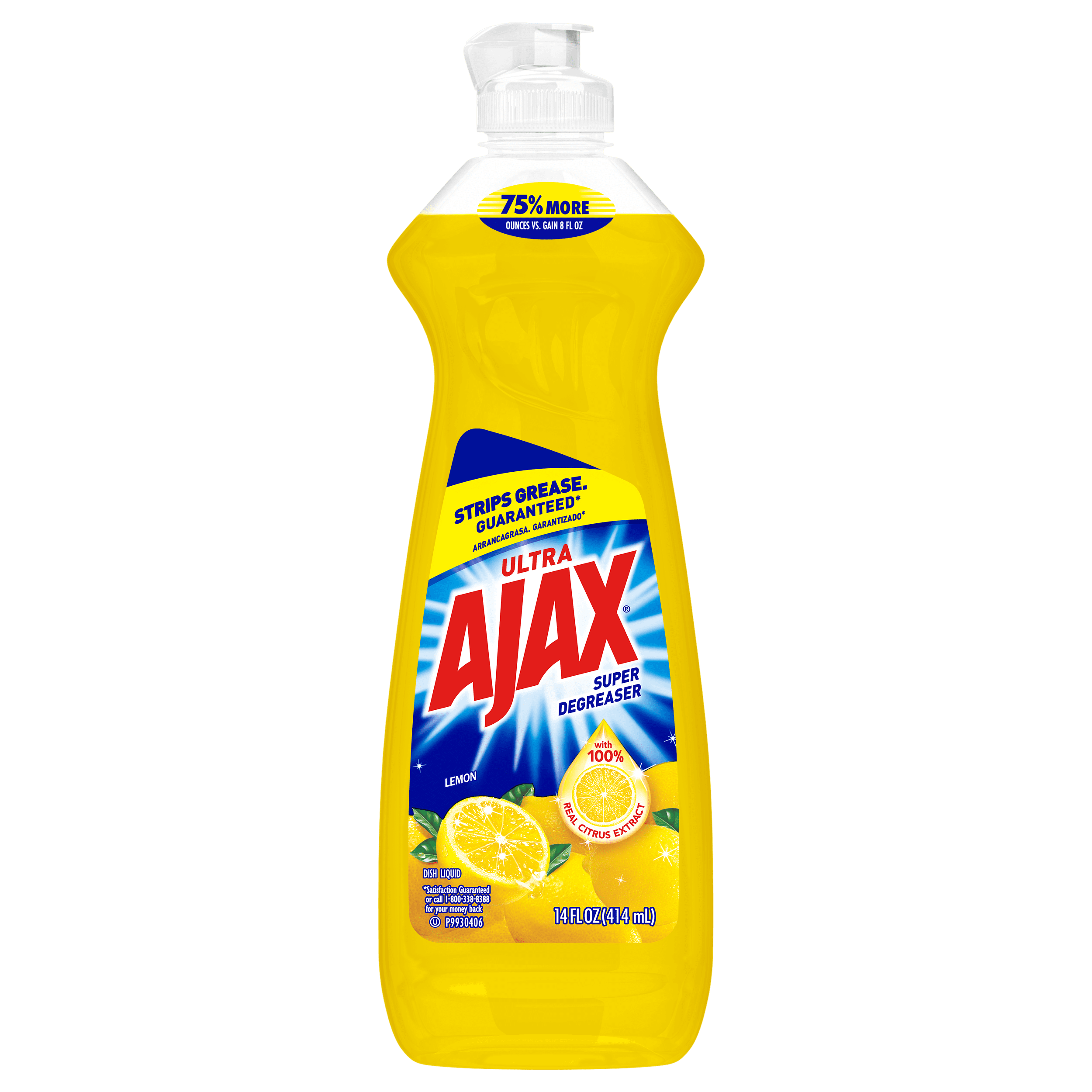 AJAX Liquid Dish Soap, Lemon Scent, 14 Fluid Ounce - Walmart.com