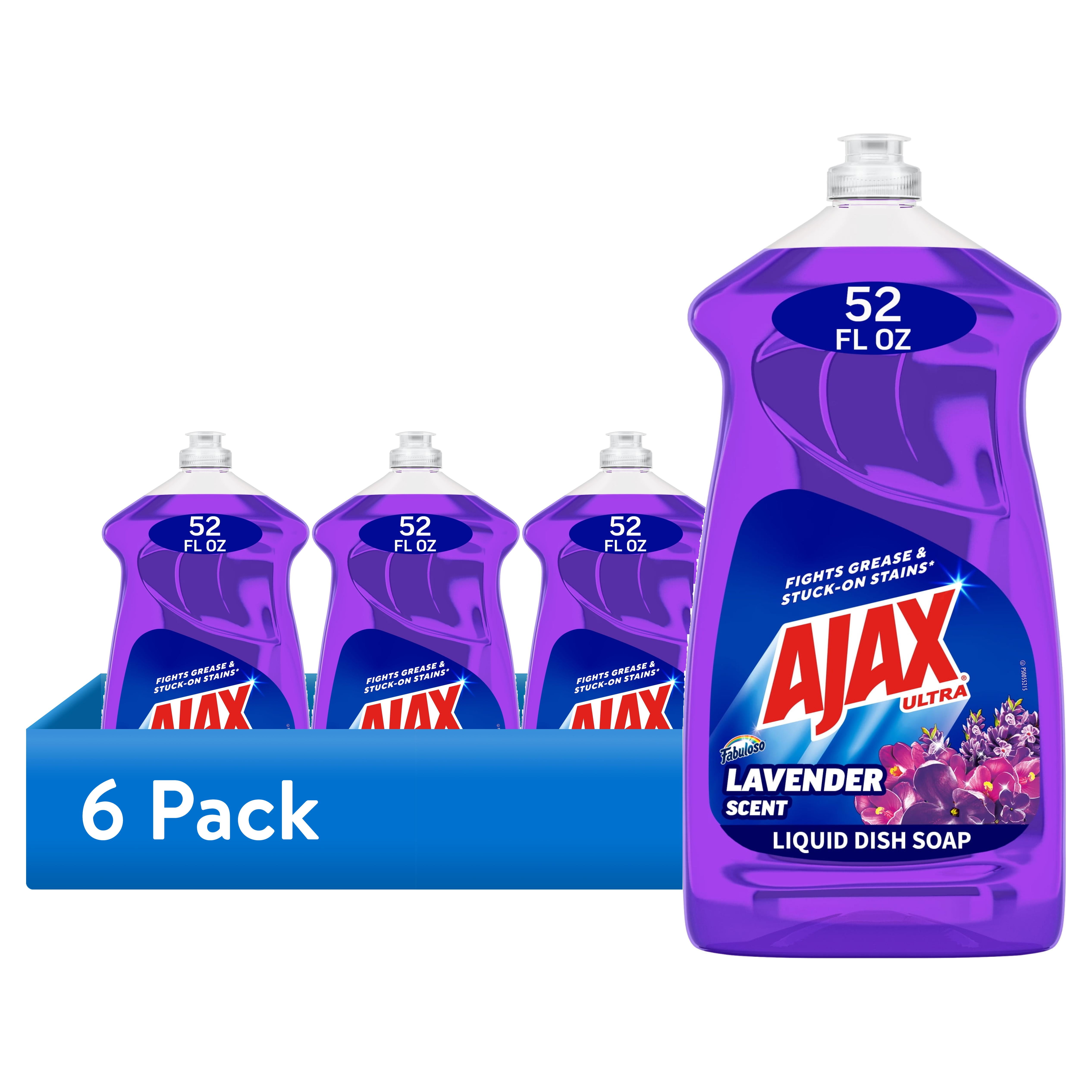 (6 pack) Ajax Ultra Liquid Dish Soap with Fabuloso Lavender Scent, Easy ...