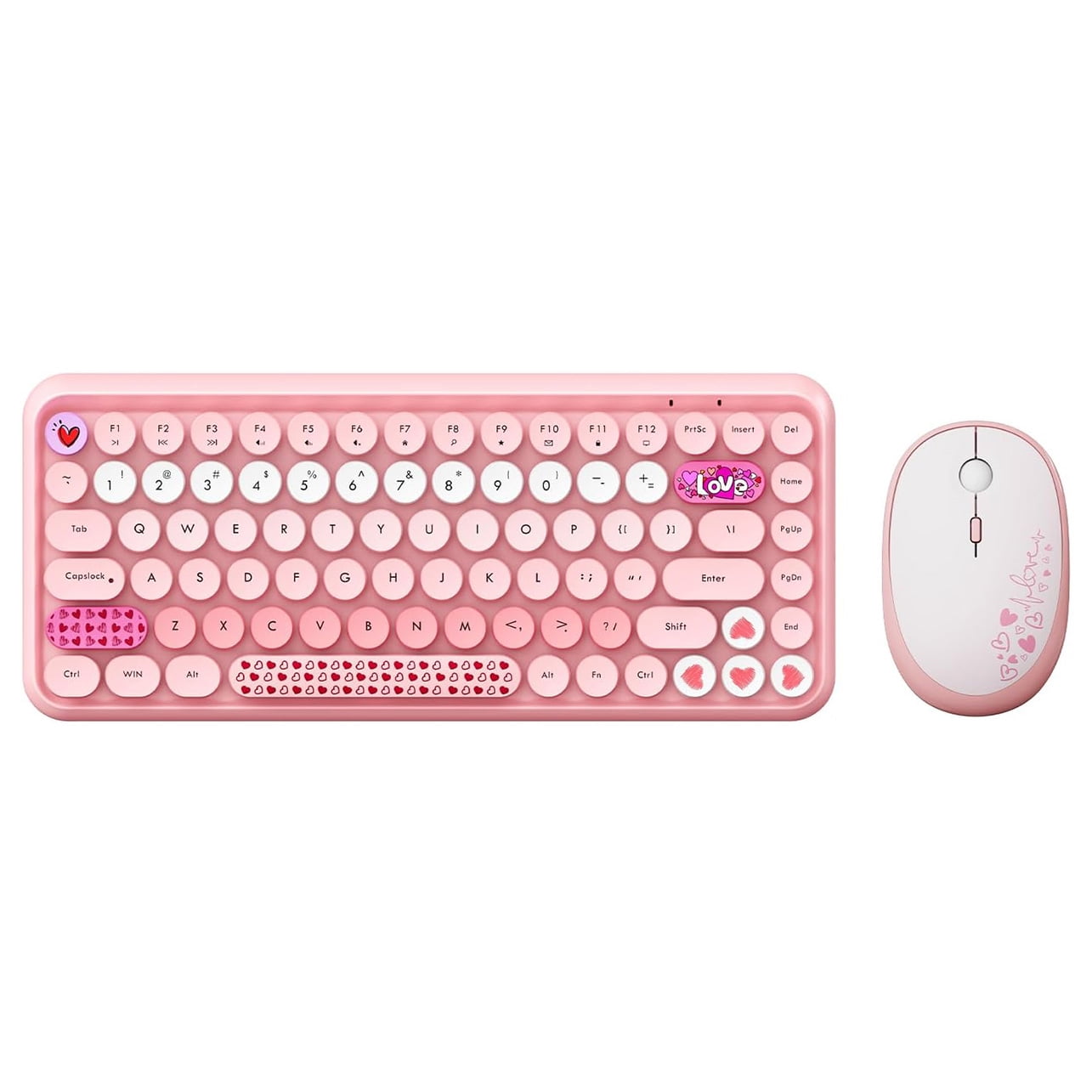 AJAZZ 308i Color Gradient Wireless Keyboard and Mouse Set, Retro ...