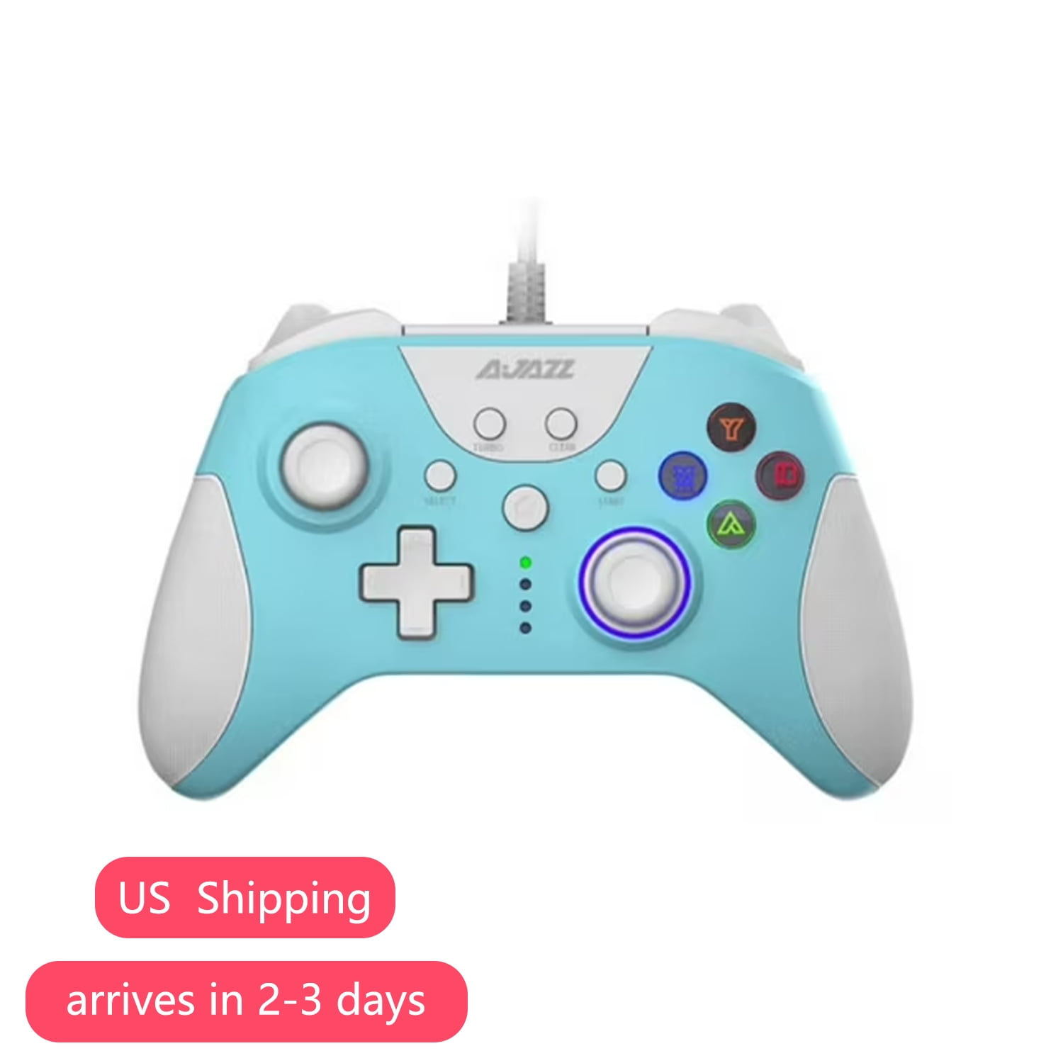 AJAZZ AG110 computer Switch wired USB game controller dual vibration motor macro programming 3D ...