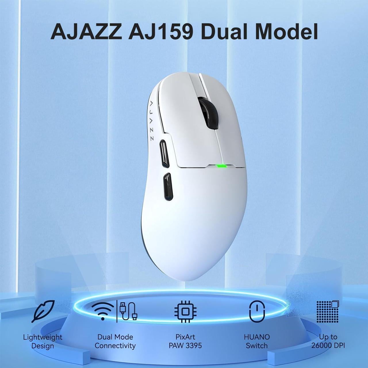 AJAZZ AJ159 Wireless Gaming Mouse with RGB Charging Dock,Two-Mode PC ...