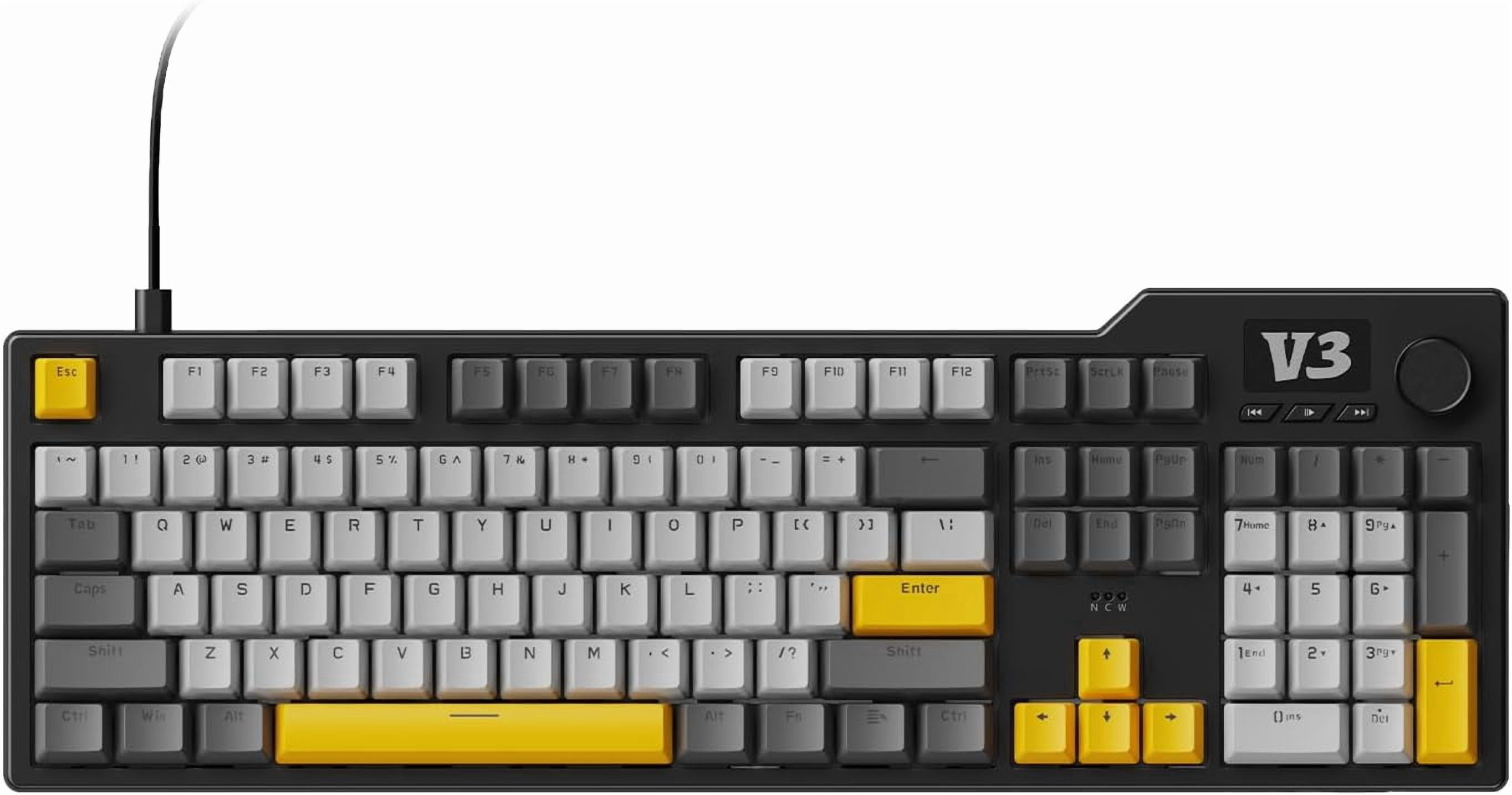 AJAZZ AK35I V3 104-Key Full Size Wired Gasket Mount Gaming Keyboard ...