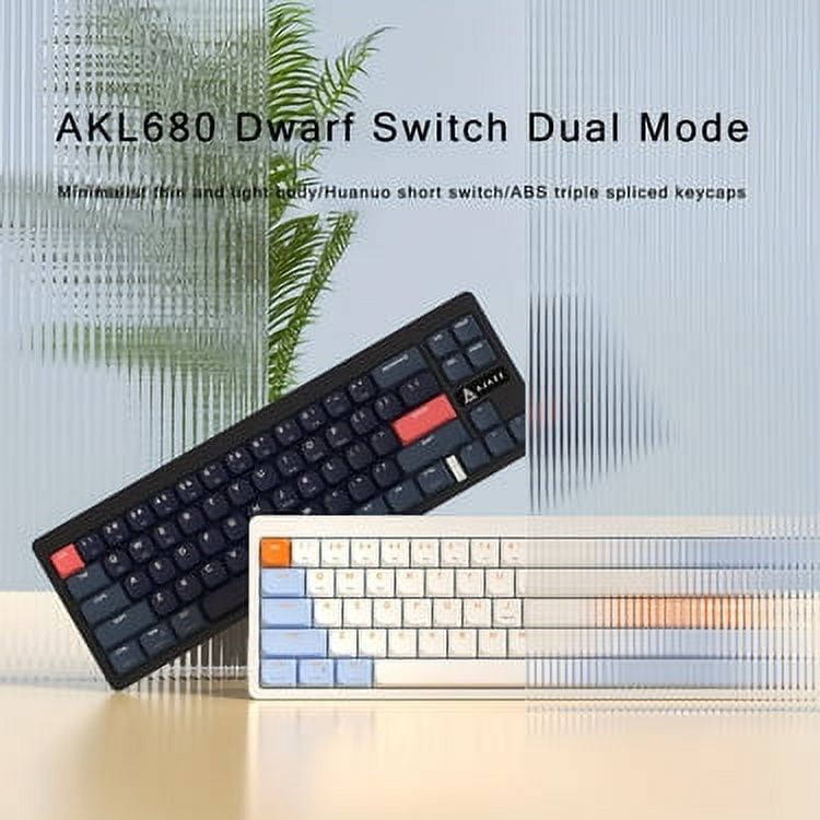 AJAZZ AKL680 Red Switch Blue White Orange Dual Mode No Light (Short ...