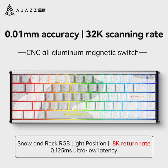 AJAZZ ALUX68 HE Aluminum Rapid Trigger Gaming Keyboard with Magnetic ...