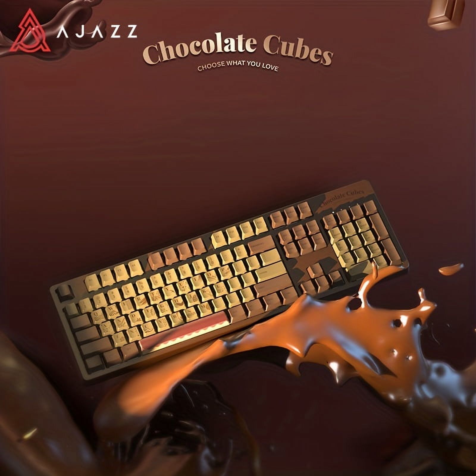 AJAZZ New National Chocolate Mechanical Keyboard 104 Keys Gaming Laptop ...