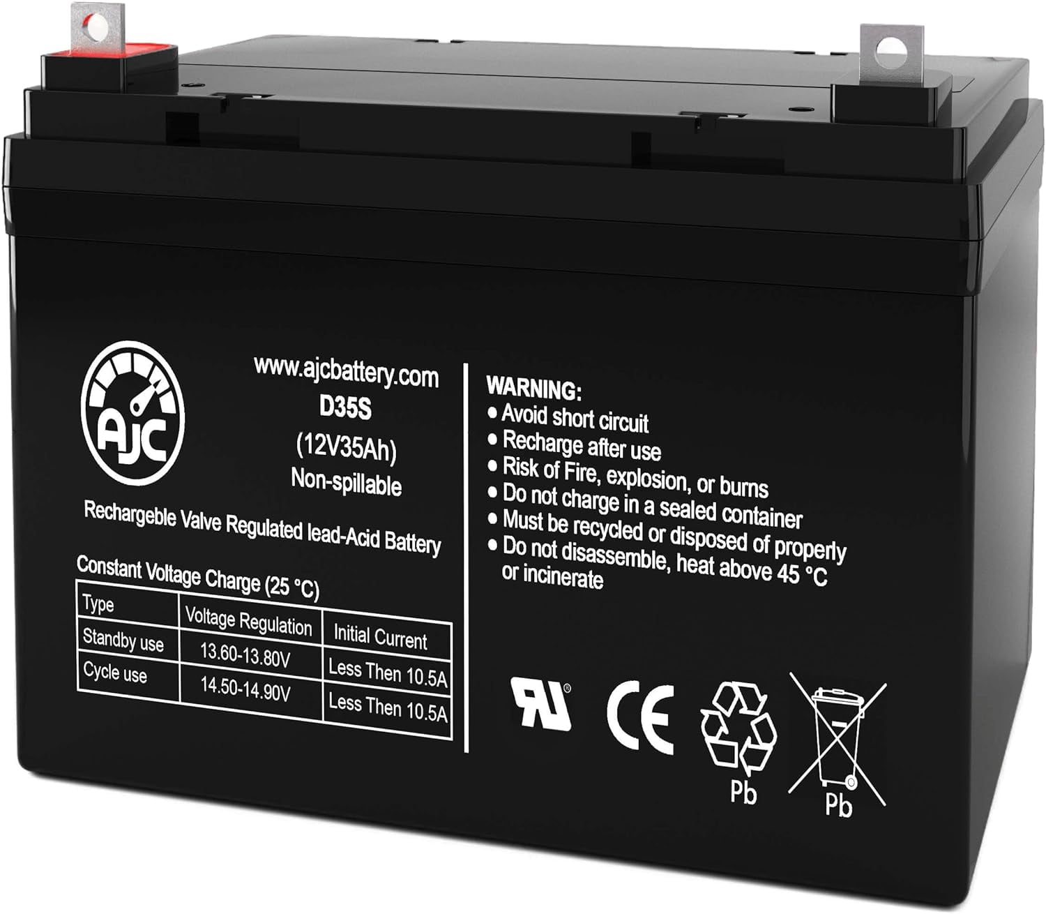 AJC Battery Compatible with Bright Way Group BW 12350 NB 12V 35Ah ...