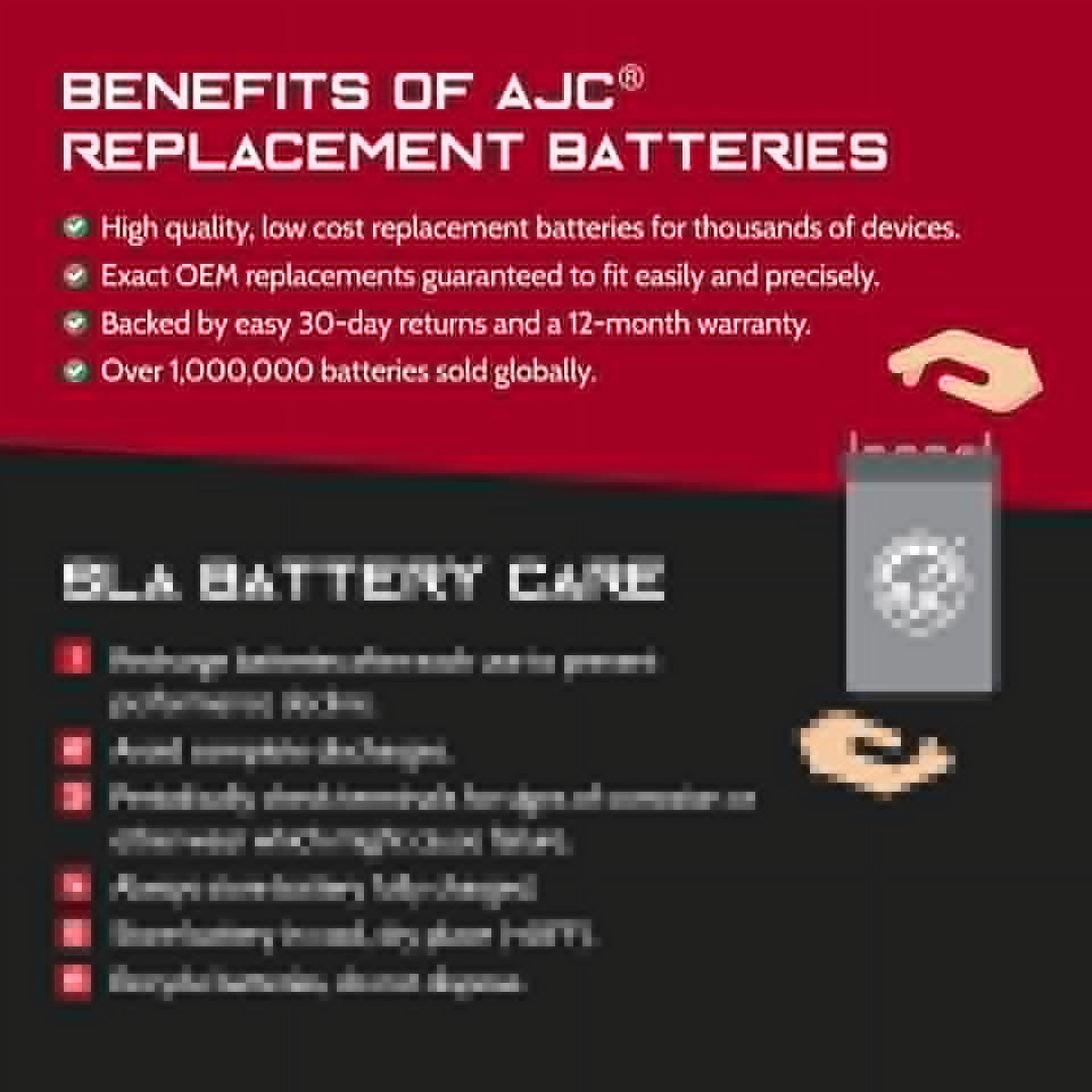 AJC Battery Compatible with Crown Embassy 12CE7.5 T2 12V 7Ah Sealed ...