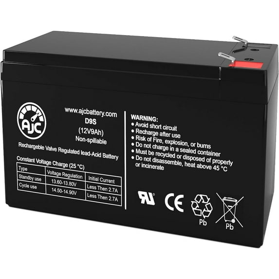 AJC Battery Compatible with Kung Long WP7-12 28W 12V 9Ah Sealed Lead ...