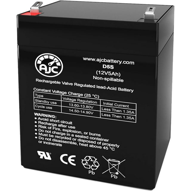 AJC Battery Compatible with Liftmaster Chamberlain 485LM 12V 5Ah Garage ...