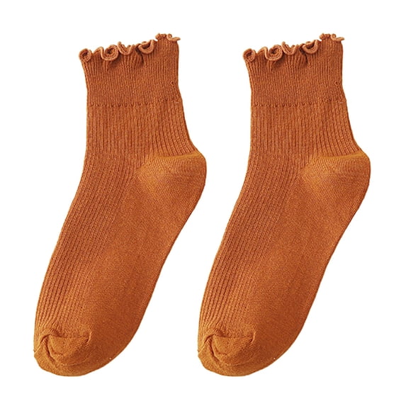 AJGRHE 5PCS Women's Boat Socks Womens Sock Slippers With Ruffled And ...