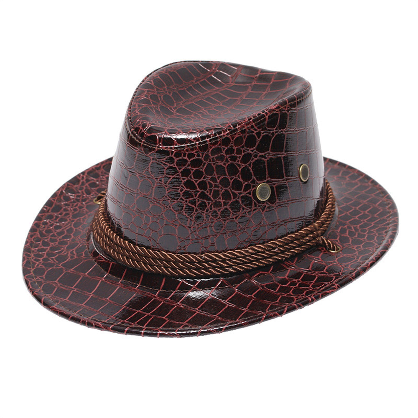 AJGRHE Adult Solid Sun Fashion Western Cowboy Hat Windproof Outdoor ...