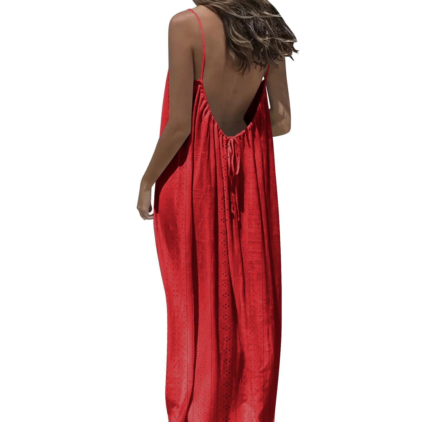 AJGRHE Backless Cami Dress for Women Summer 2026 Sleeveless Long Maxi ...