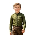 AJGRHE Boys Stand Collar Plaid Long Sleeve Button Down Shirt, Classic ...
