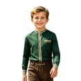AJGRHE Boys Stand Collar Plaid Long Sleeve Button Down Shirt, Classic ...
