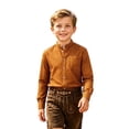 AJGRHE Boys Stand Collar Plaid Long Sleeve Button Down Shirt, Classic ...