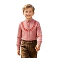 AJGRHE Boys Stand Collar Plaid Long Sleeve Button Down Shirt, Classic ...