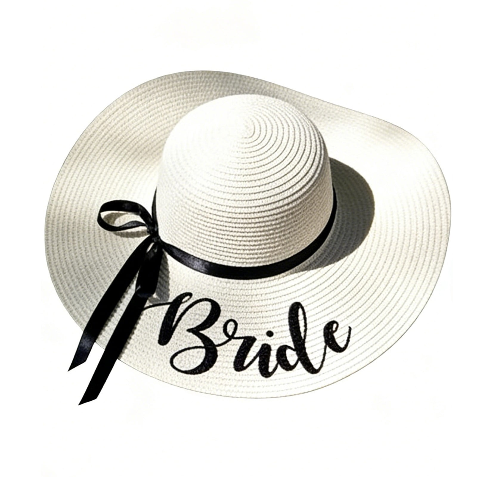 AJGRHE Elegant Floral Wedding Sun Hat For Bride Wide Brim Bonnet With ...