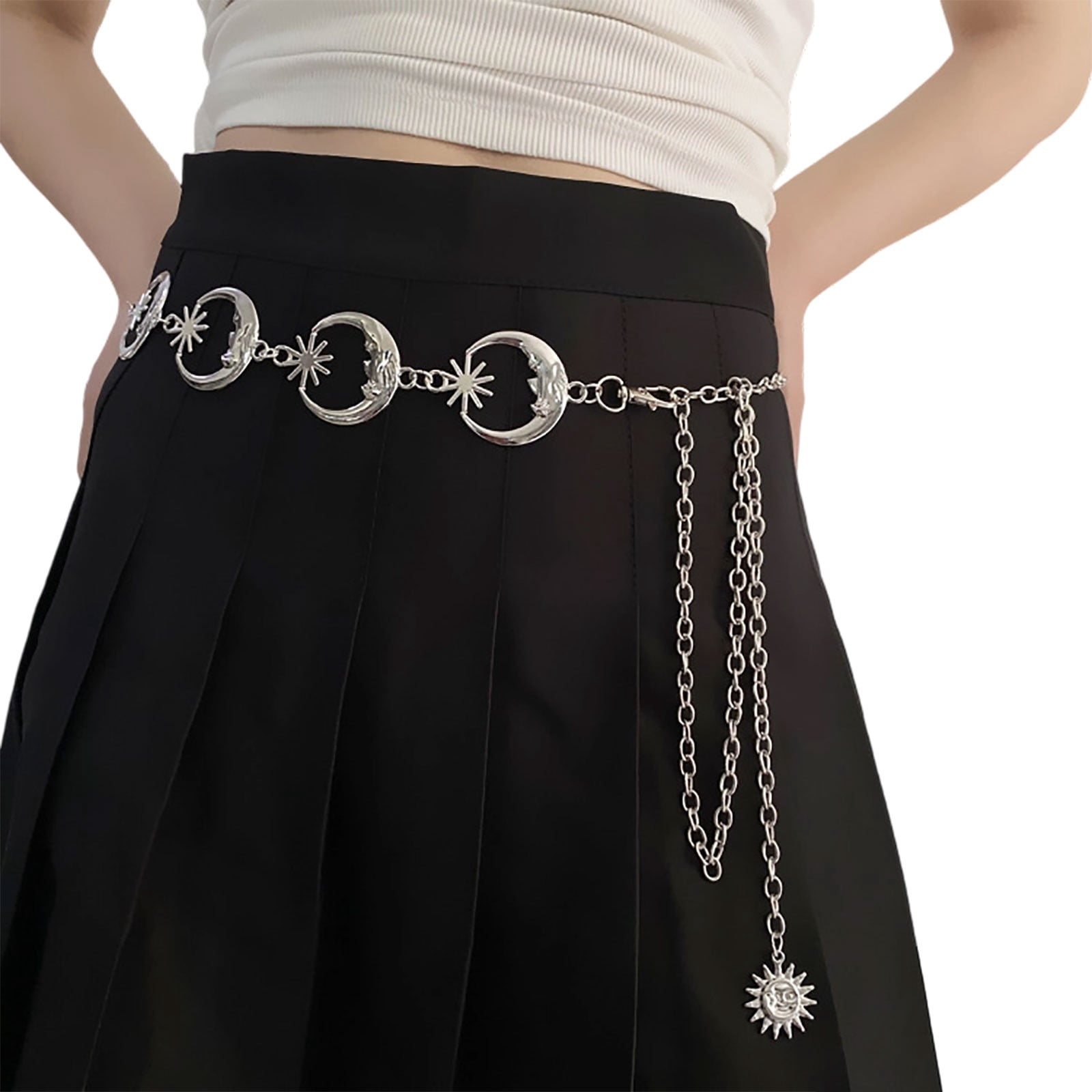 AJGRHE Fashionable Layered Pearl Tassel Side Chain Waist Belt for Women ...