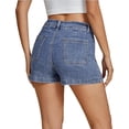 AJGRHE Jean Shorts for Women High Waisted Trendy Flat Pockets Cutoff ...