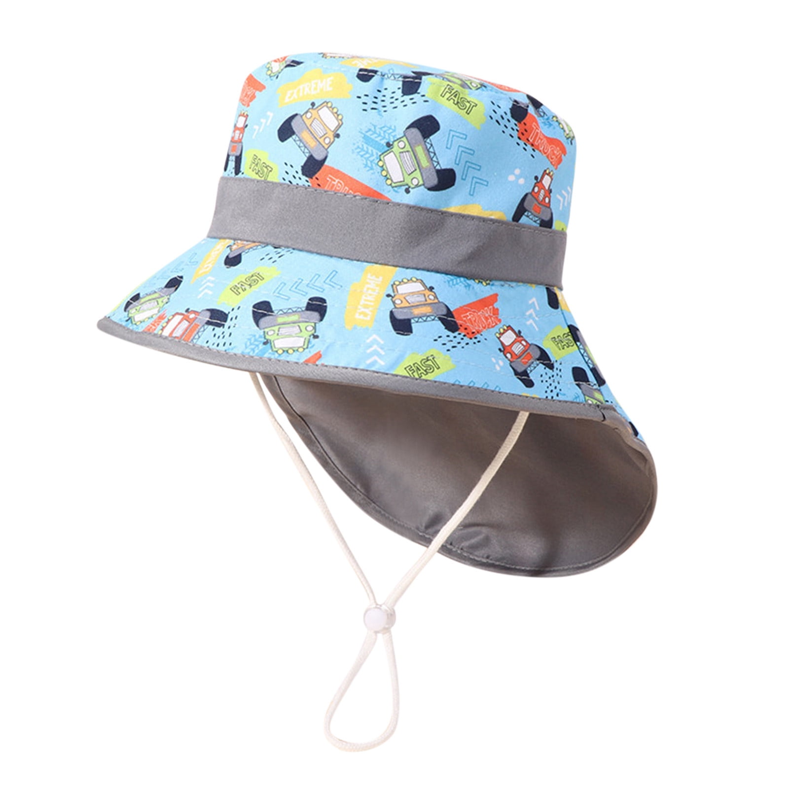 AJGRHE Kids Adjustable Chin Strap Sun Hats Summer Spring Wide Brim Neck ...