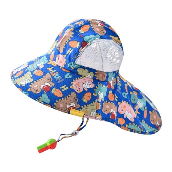AJGRHE Kids Sun Hat Wide Brim Adjustable For Boys Girls Toddler Outdoor ...