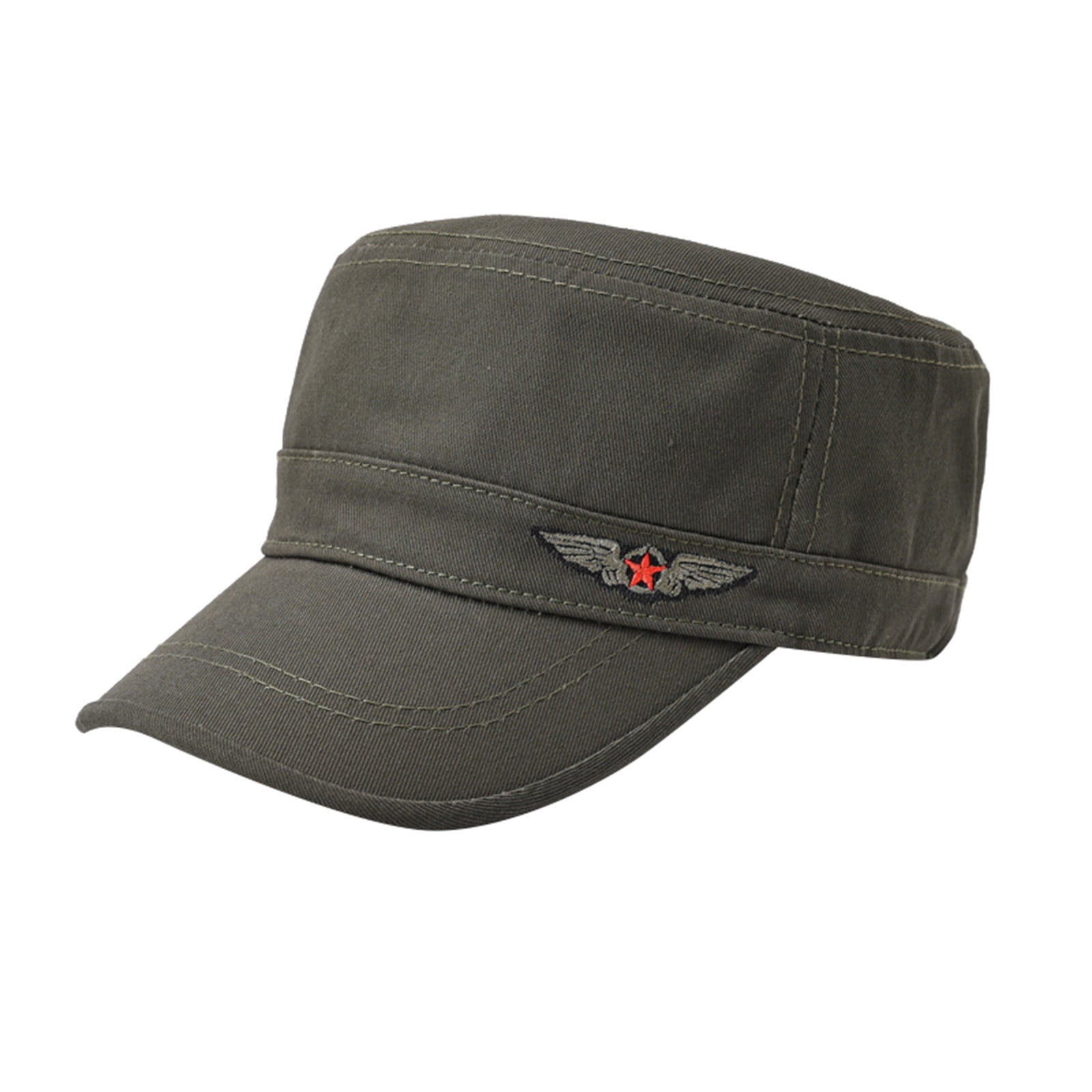 AJGRHE Men Fashion Casual Embroidery Flat Top Sunshade Washing Hiking ...