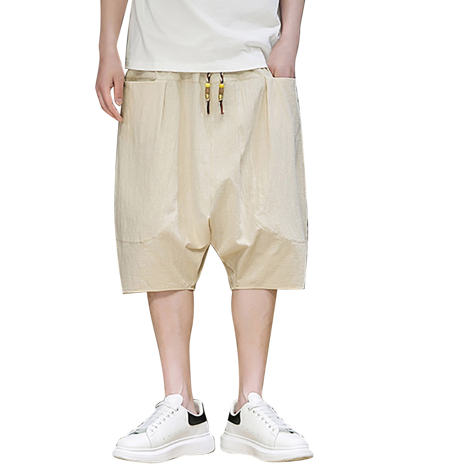 AJGRHE Men Solid Jogger Pants Men's Casual Summer Shorts for Sports and ...