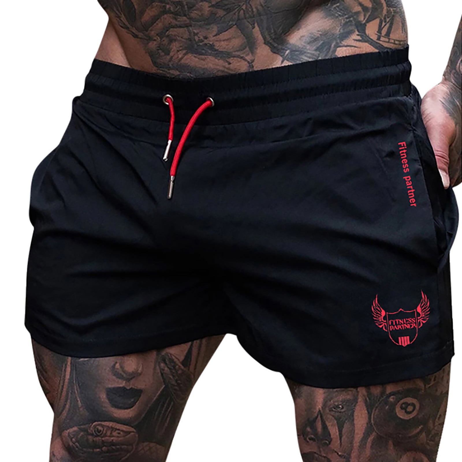 AJGRHE Men’s Athletic Running Shorts 5 Inch Quick Dry Workout Gym ...