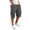 AJGRHE Men's Casual Shorts Elastic Drawstring Cargo Shorts with Deep ...