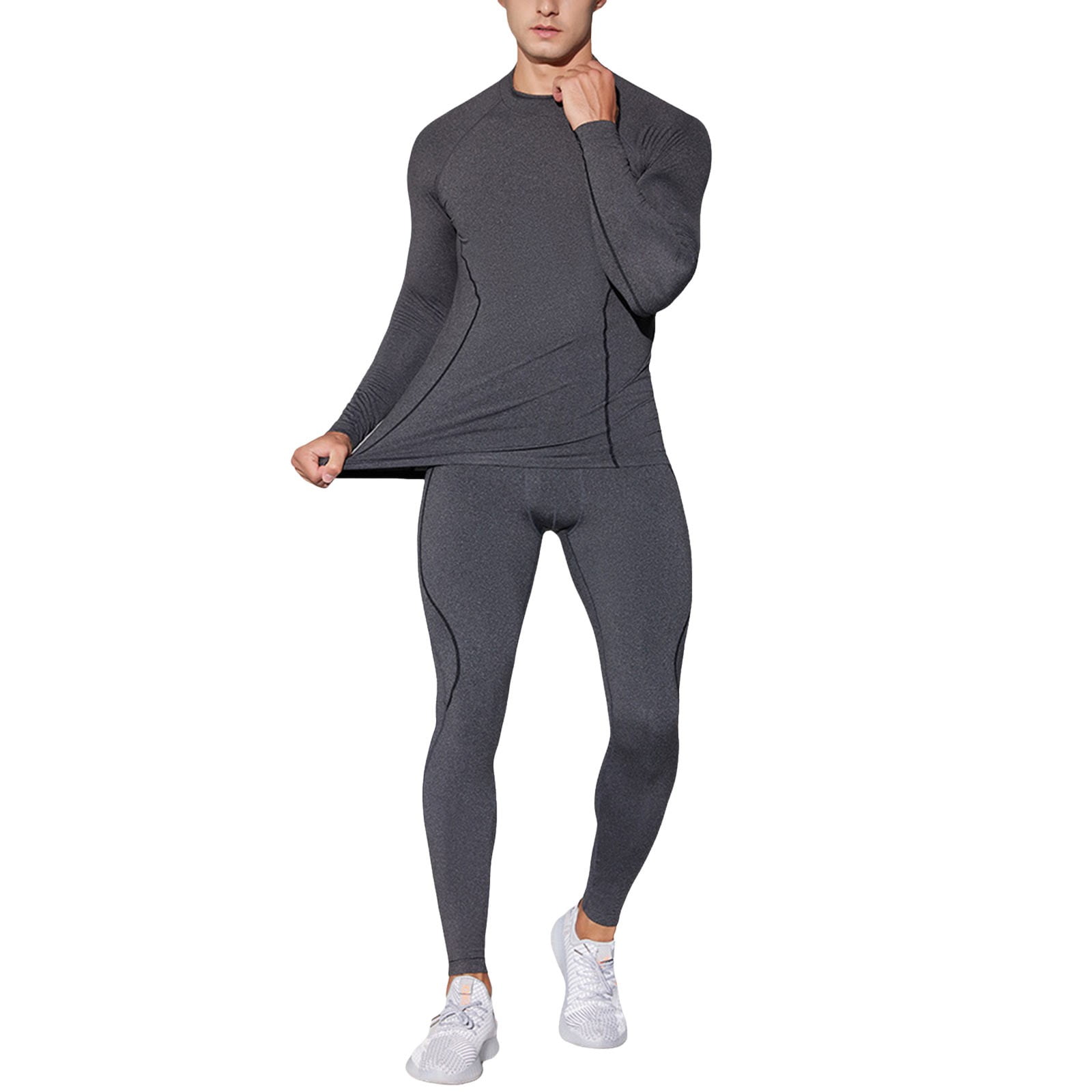 AJGRHE Men's Gym Pants Compression Running Base Layer Stretch ...