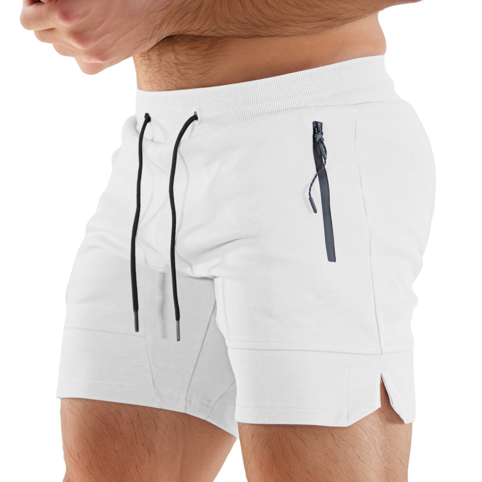 AJGRHE Men's Gym Workout Shorts,Fitted Jogging Short Pants for ...