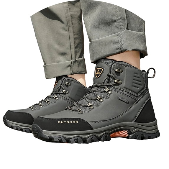 AJGRHE Men's Sneakers Outdoor High Top Hiking Shoes For Big Size ...