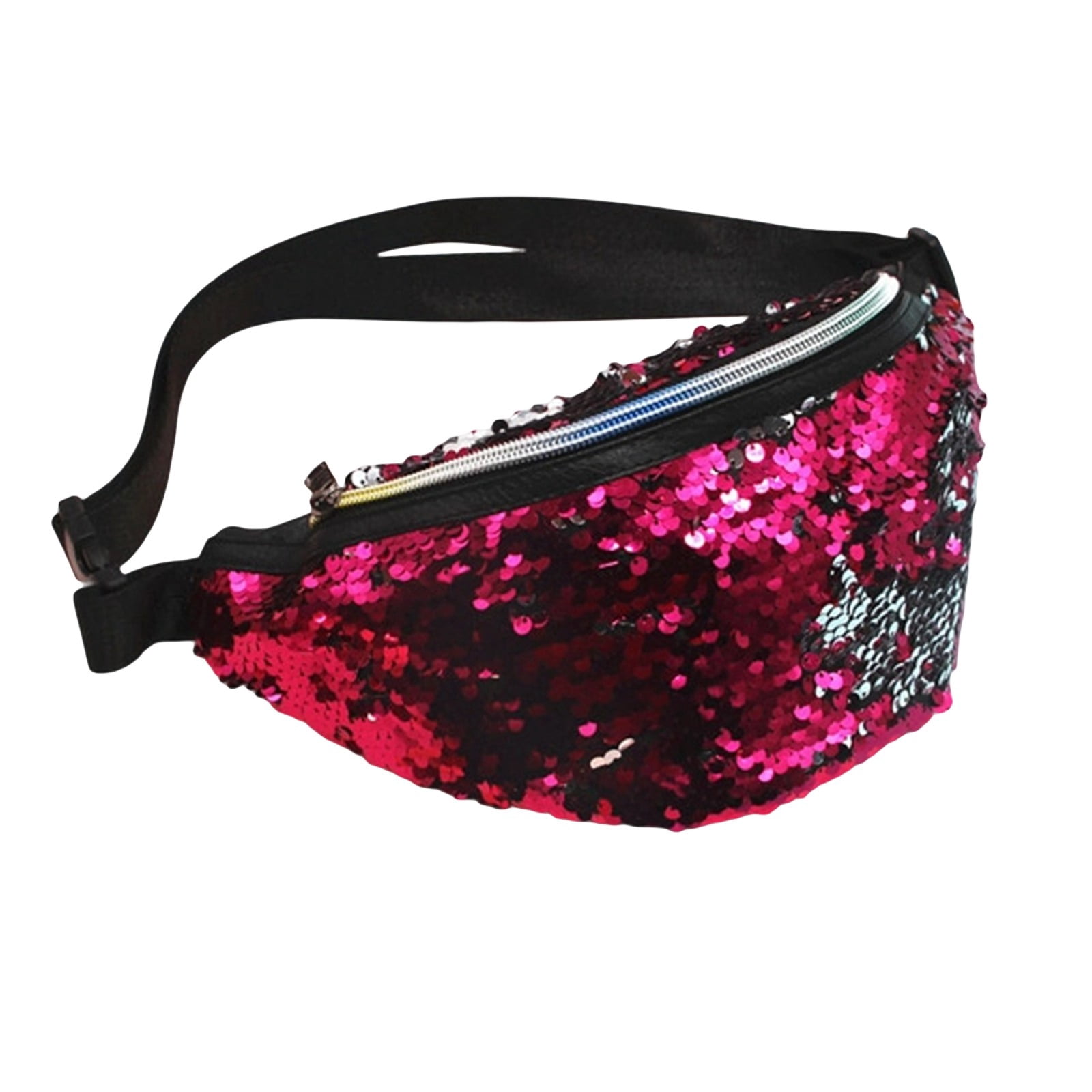 AJGRHE Fanny Pack for Women Sequined Waist Bag Lightweight Outdoor ...