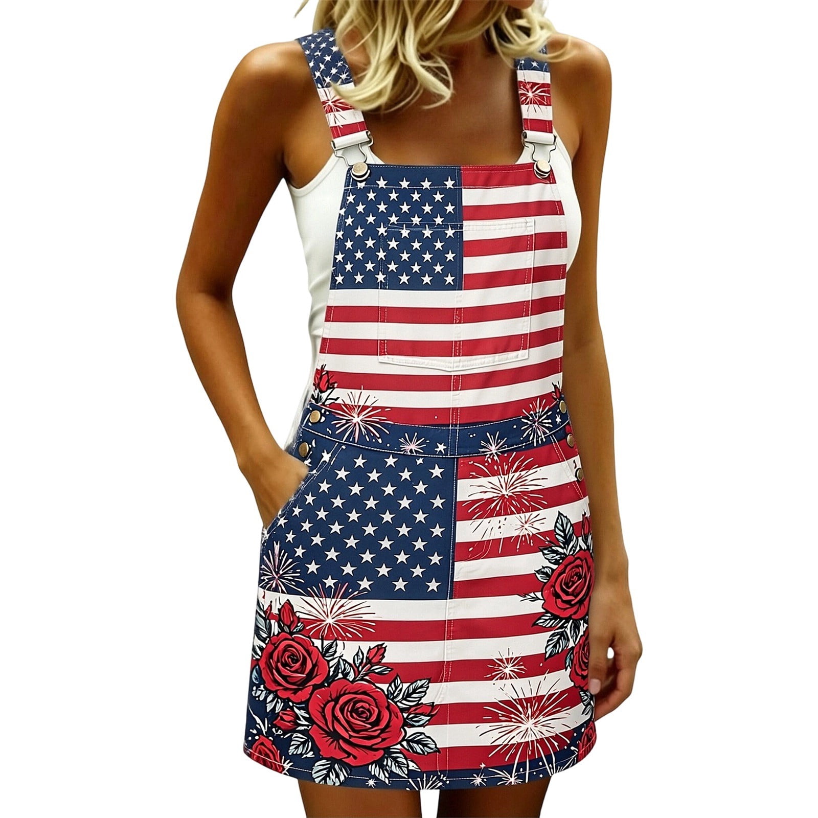 AJGRHE Overall Dress for Women Casual Summer Dress For With Denim Style ...