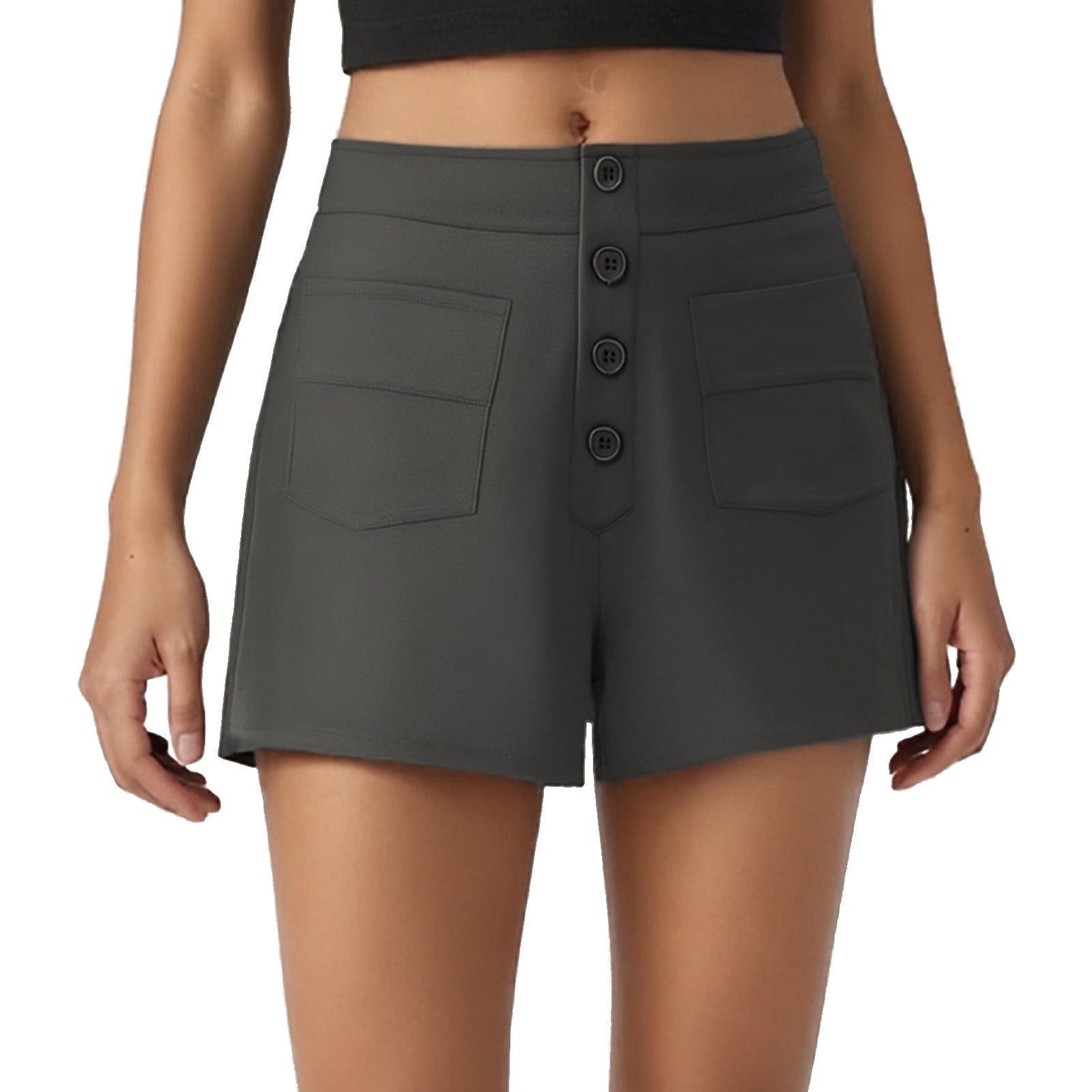AJGRHE Shorts for Women Dressy Stretchy Comfort Business Casual Work ...