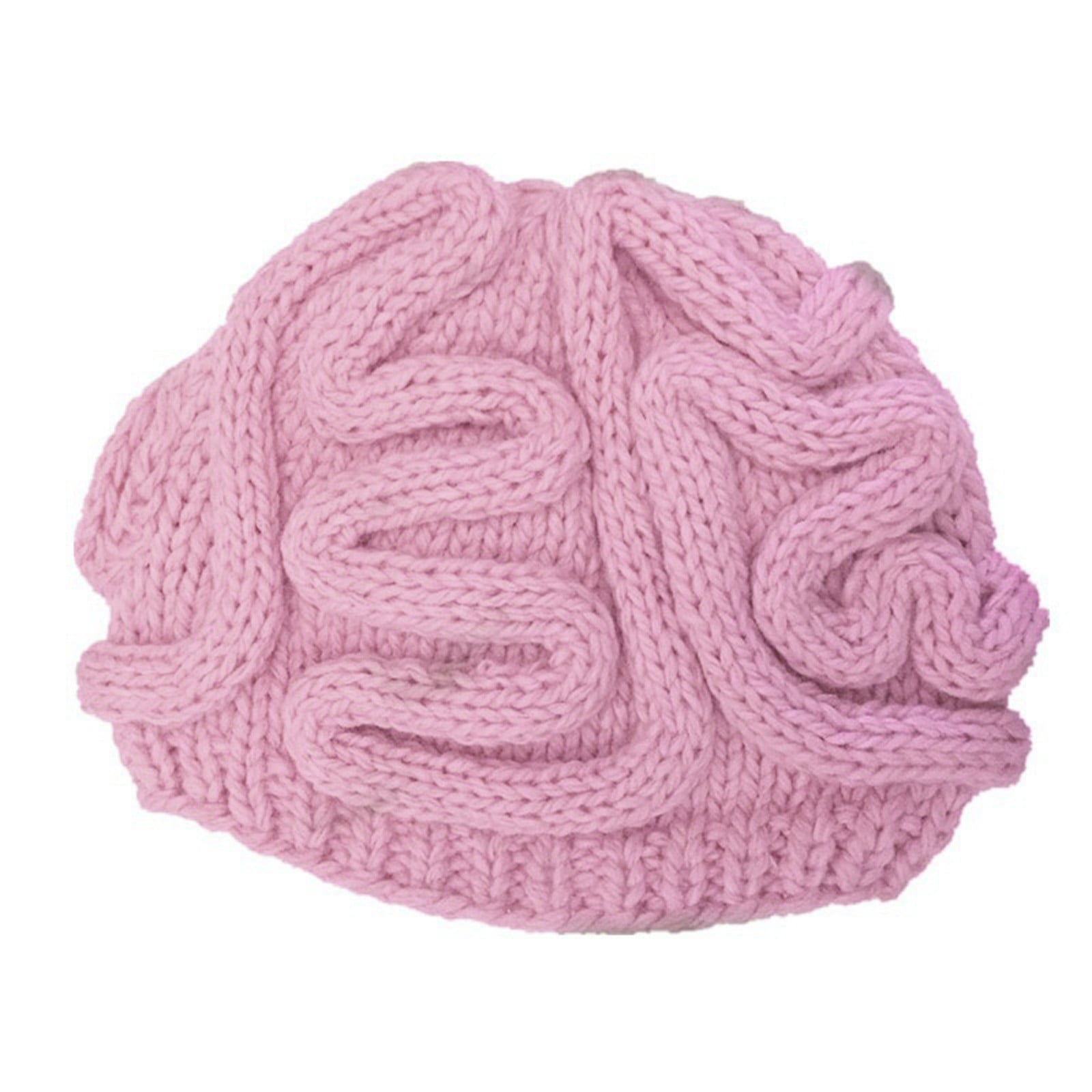 AJGRHE Solid Color Spoof Fun Brain Hat Hand Knitted Multi Color ...